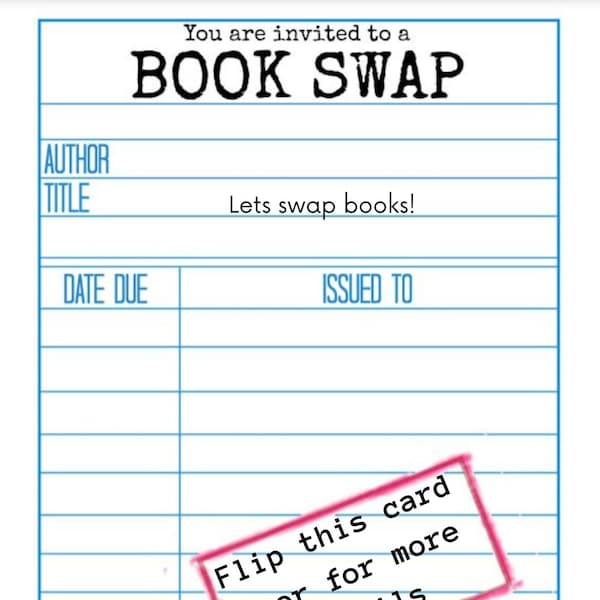 Book Swap Party Invite - Etsy