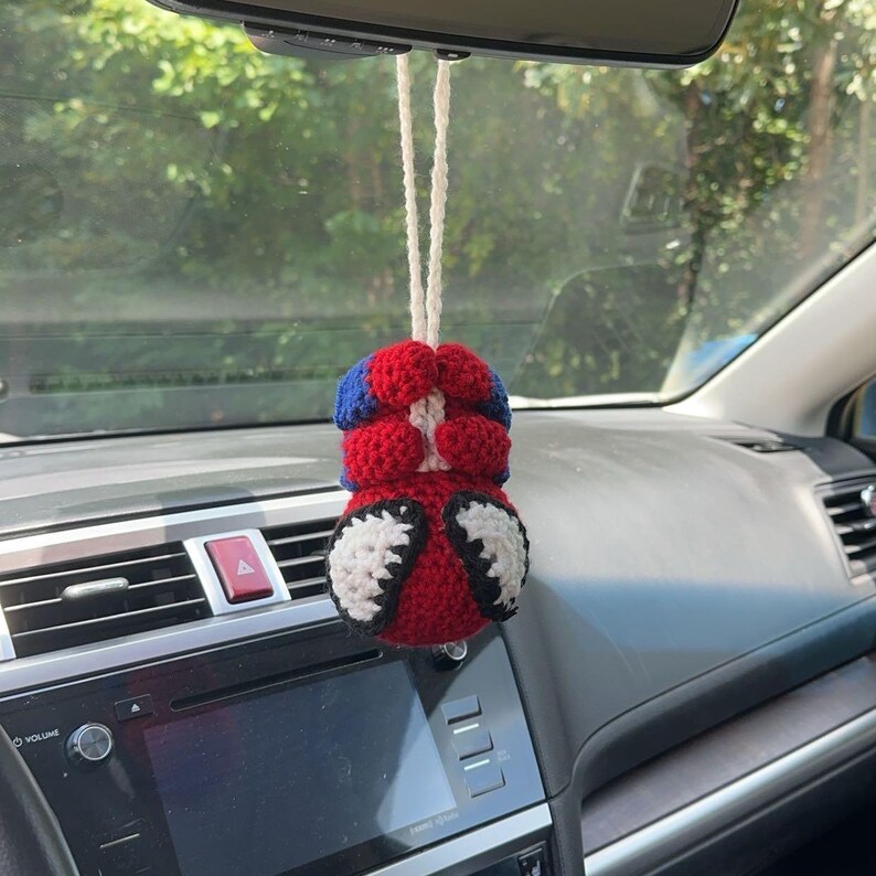 Handcrafted Crochet Spider-man Car Hanger – Fun and Functional Marvel ...