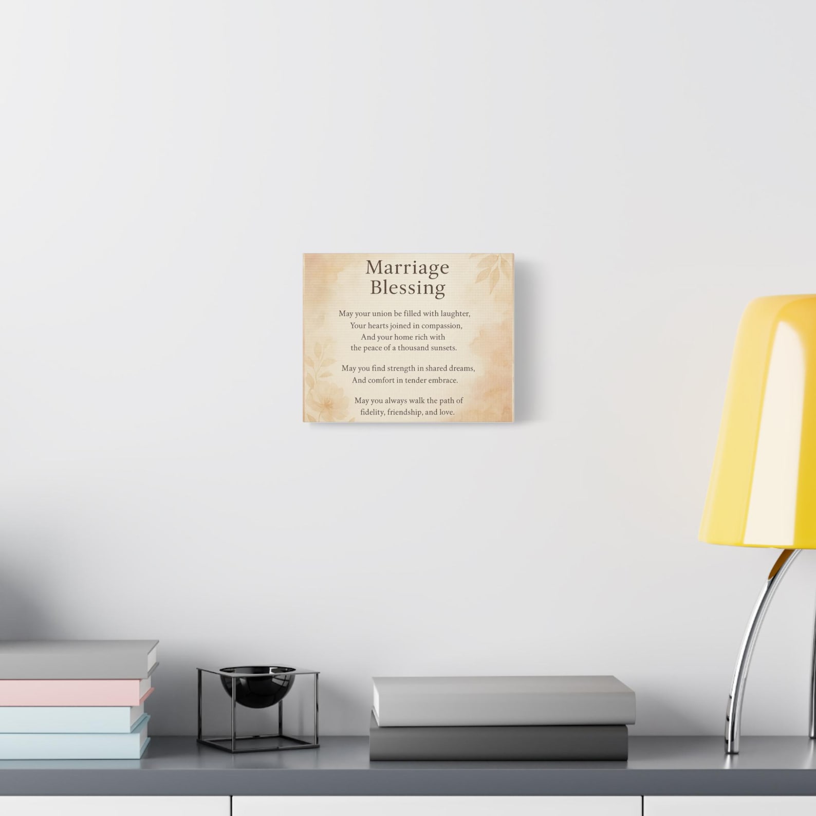 Marriage Blessing Canvas: Watercolor Floral Wedding Keepsake - Etsy