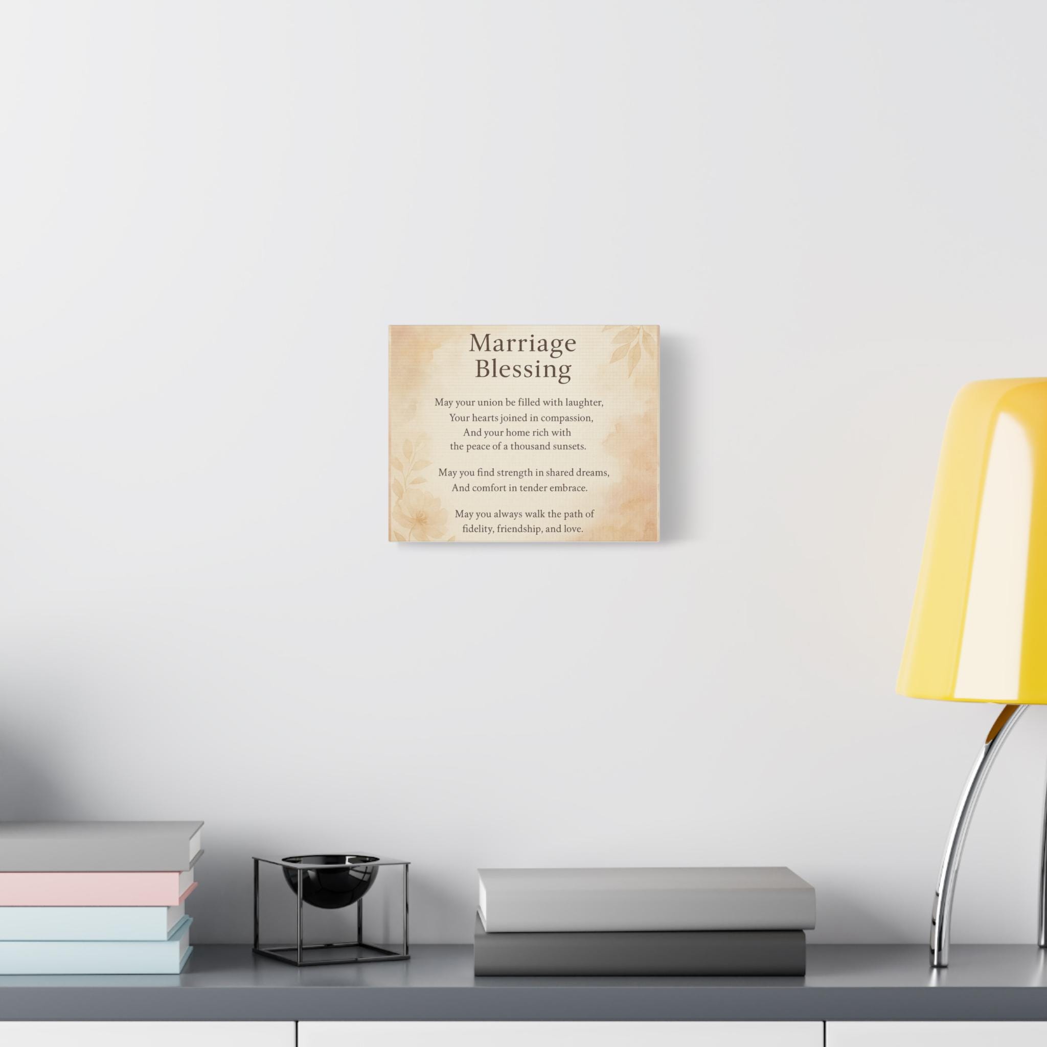 Marriage Blessing Canvas: Watercolor Floral Wedding Keepsake - Etsy
