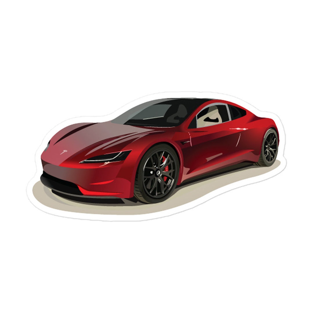 Tesla Sticker, Tesla Gift, Tesla Roadster Sticker, Tesla Motors, Model ...
