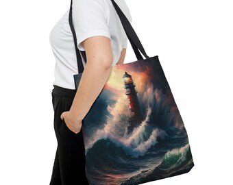 New Small Handmade Sea Ocean Lighthouse Denim Tote Bag - Etsy