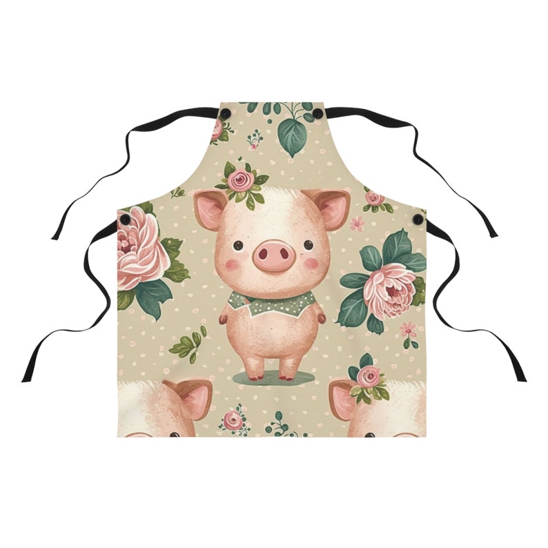 Apron Original pigly Artwork Apron, Barbeque Apron, Cooking Apron, Cute ...