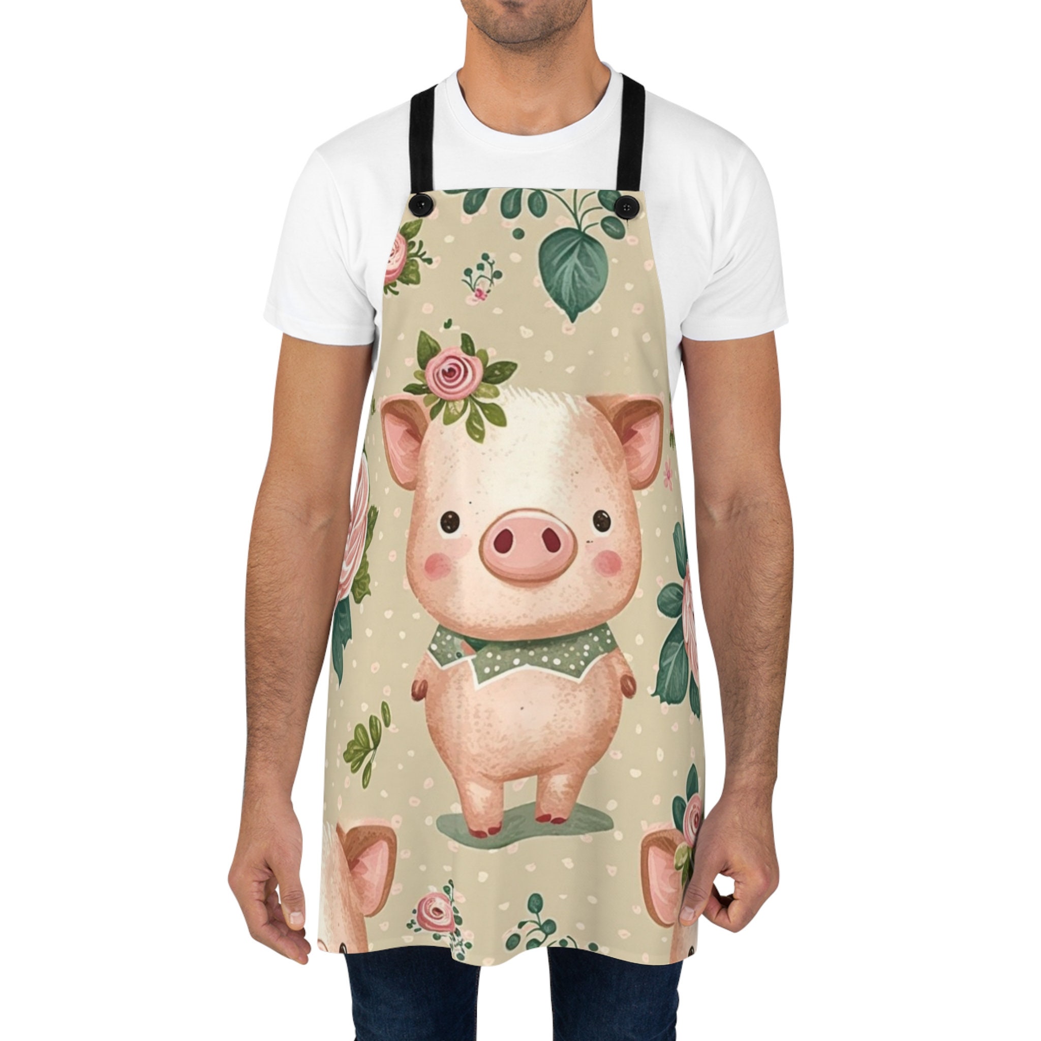 Apron Original pigly Artwork Apron, Barbeque Apron, Cooking Apron, Cute ...