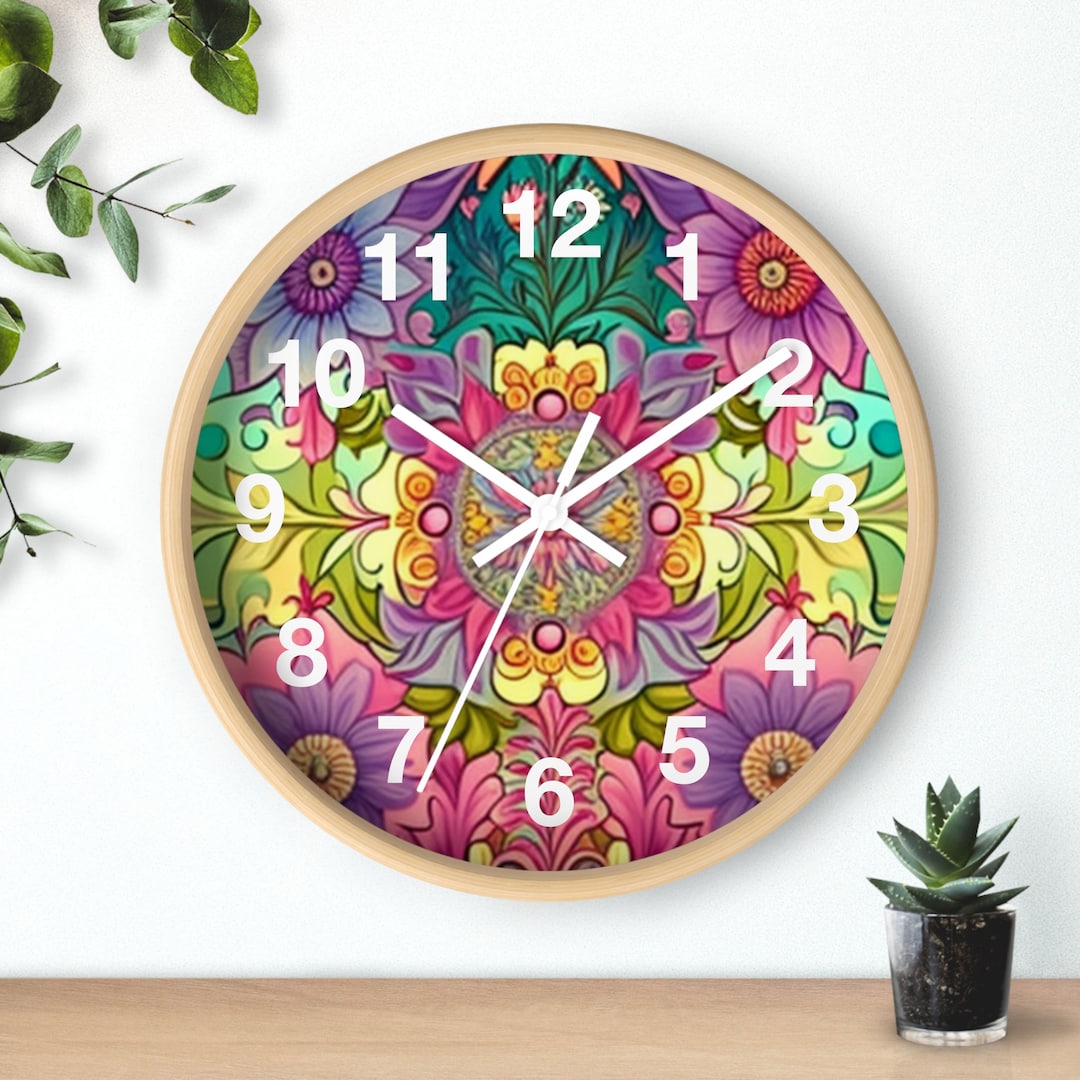 Kaleidoscope Wall Clock - Etsy