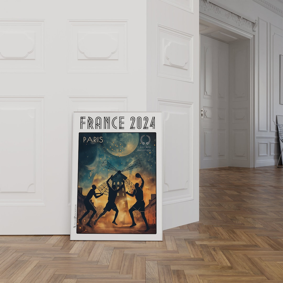 Basketball France 2024 Poster - Basketball Team Match in Front of the ...