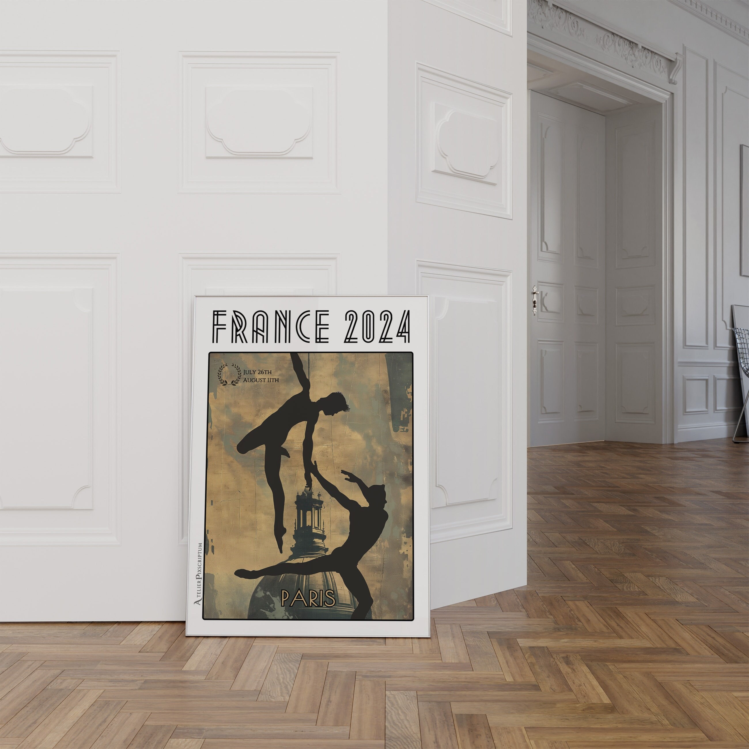 Contemporary Dance Poster in Paris, France 2024 Elegant Duo on an Urban ...