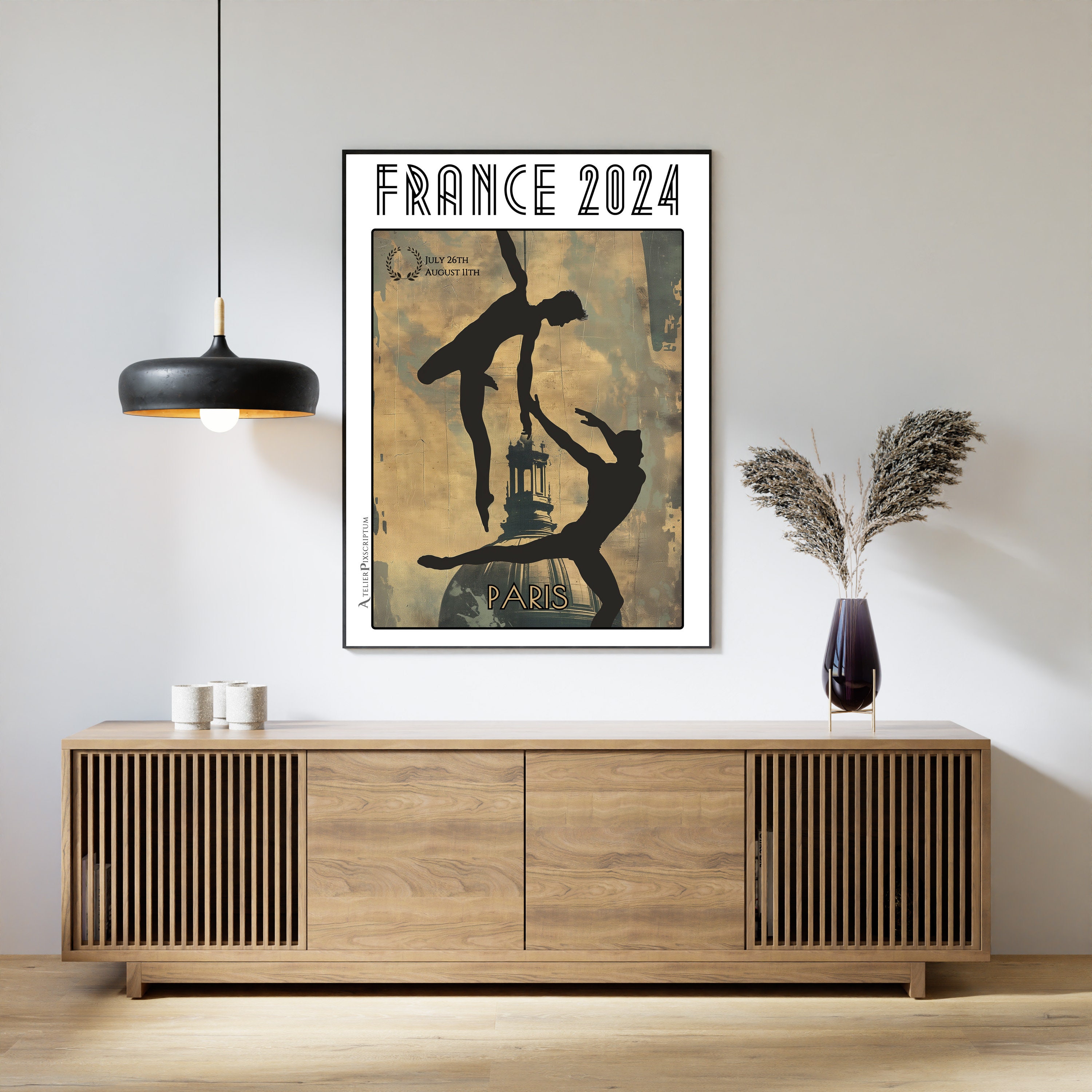 Contemporary Dance Poster in Paris, France 2024 Elegant Duo on an Urban ...