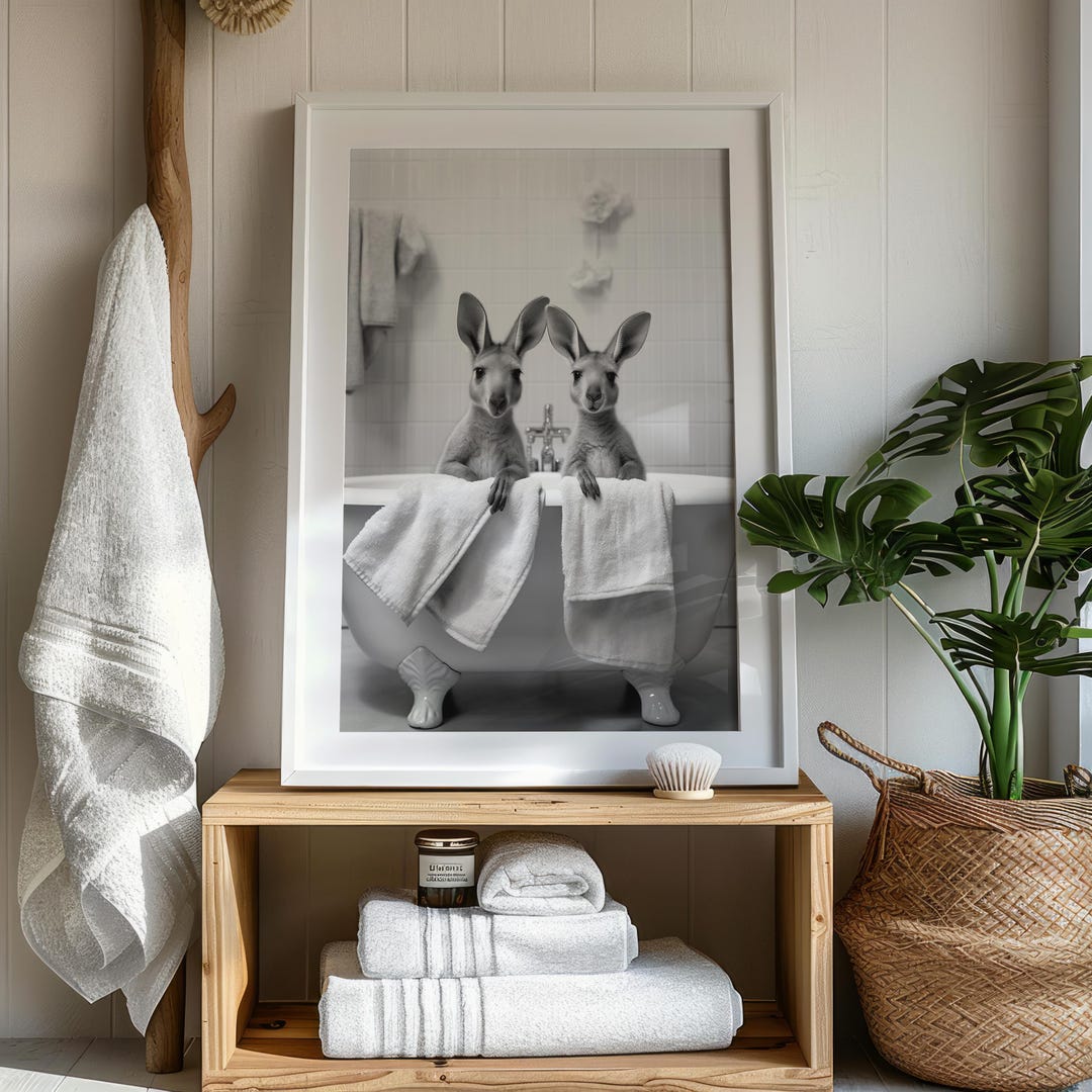 Bathroom Printable, Bathroom Signs, Bathroom Decor, Kangaroo Print ...