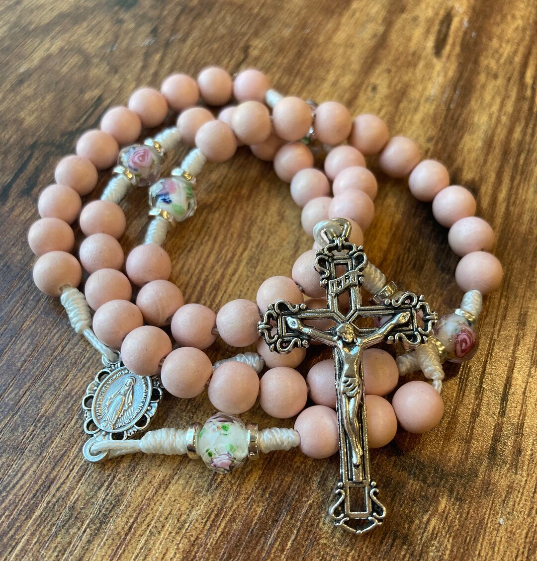 Our Lady of Roses Catholic Micro-cord Rosary / Handmade / Miraculous ...