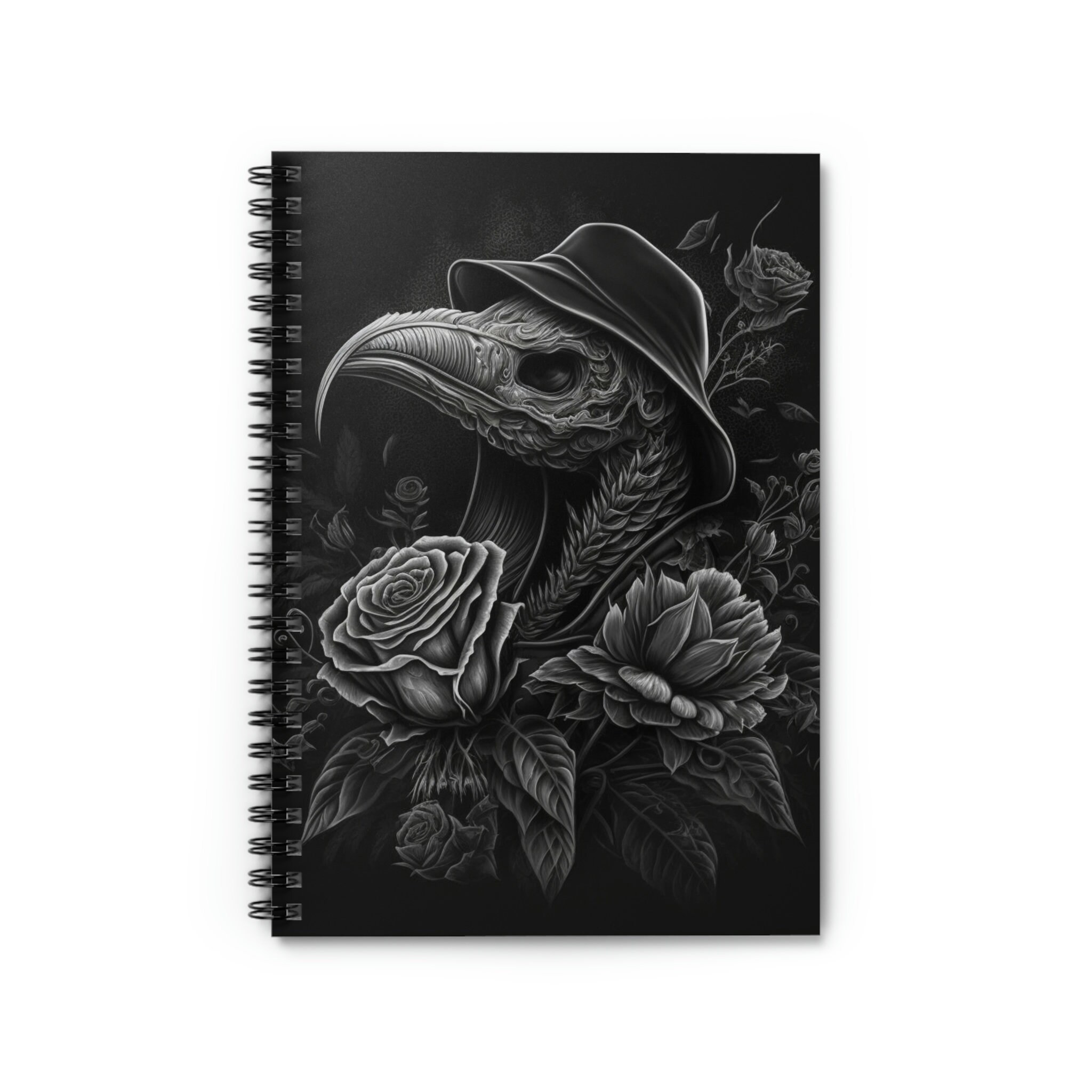 SPIRAL NOTEBOOK: Plague Doctor and White Roses Plague and - Etsy