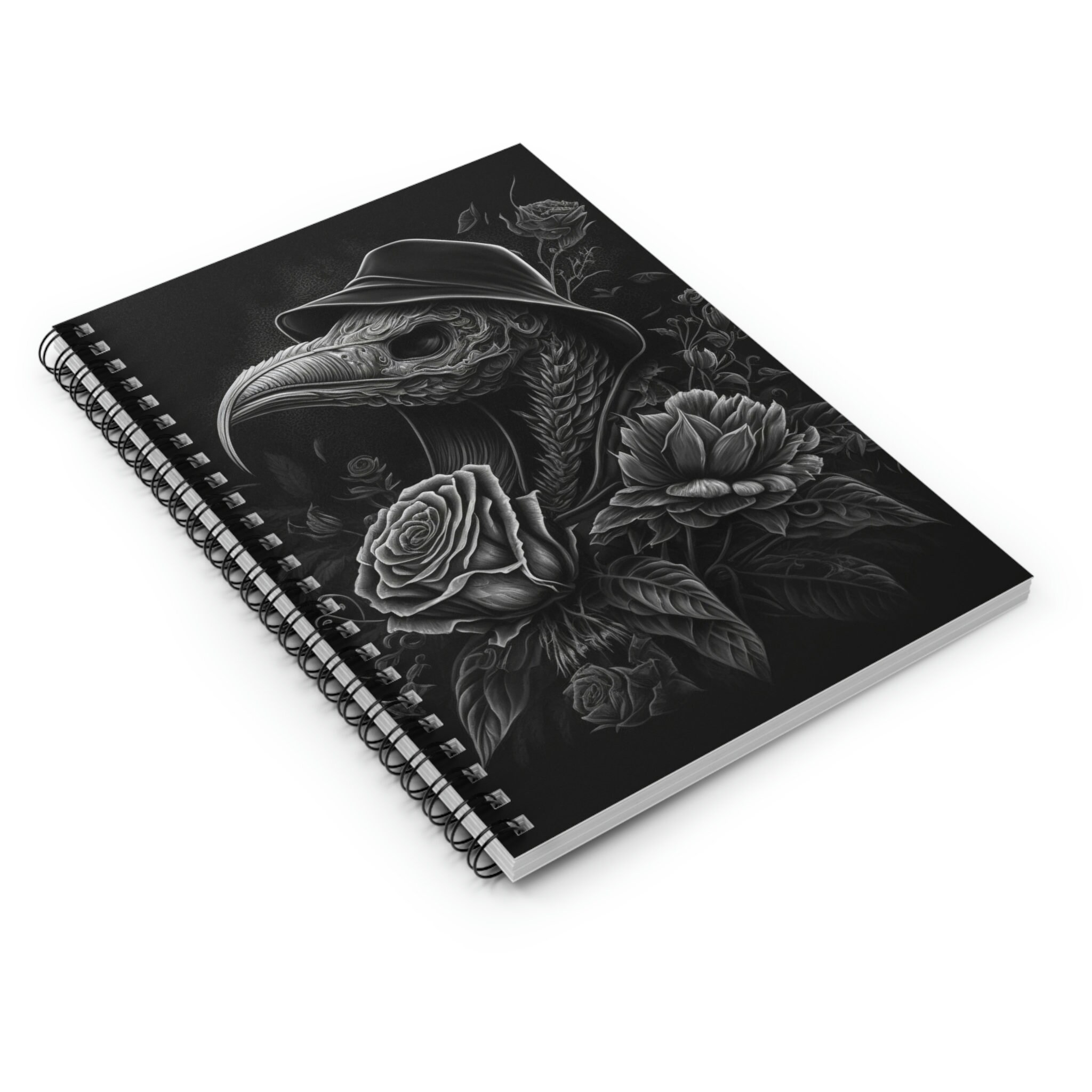 SPIRAL NOTEBOOK: Plague Doctor and White Roses Plague and - Etsy
