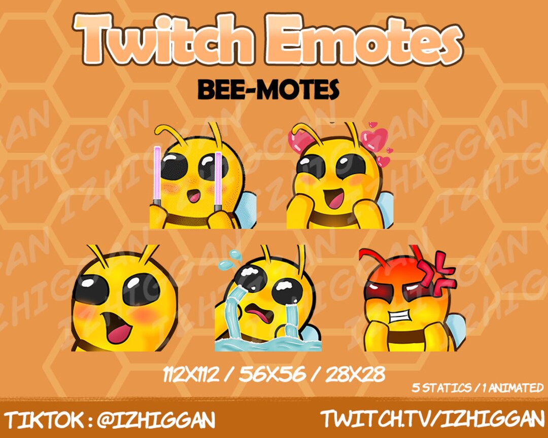 Cute Bee Emotes, Angry, Sad, Pog, Dancing, Happy - Twitch, Discord ...