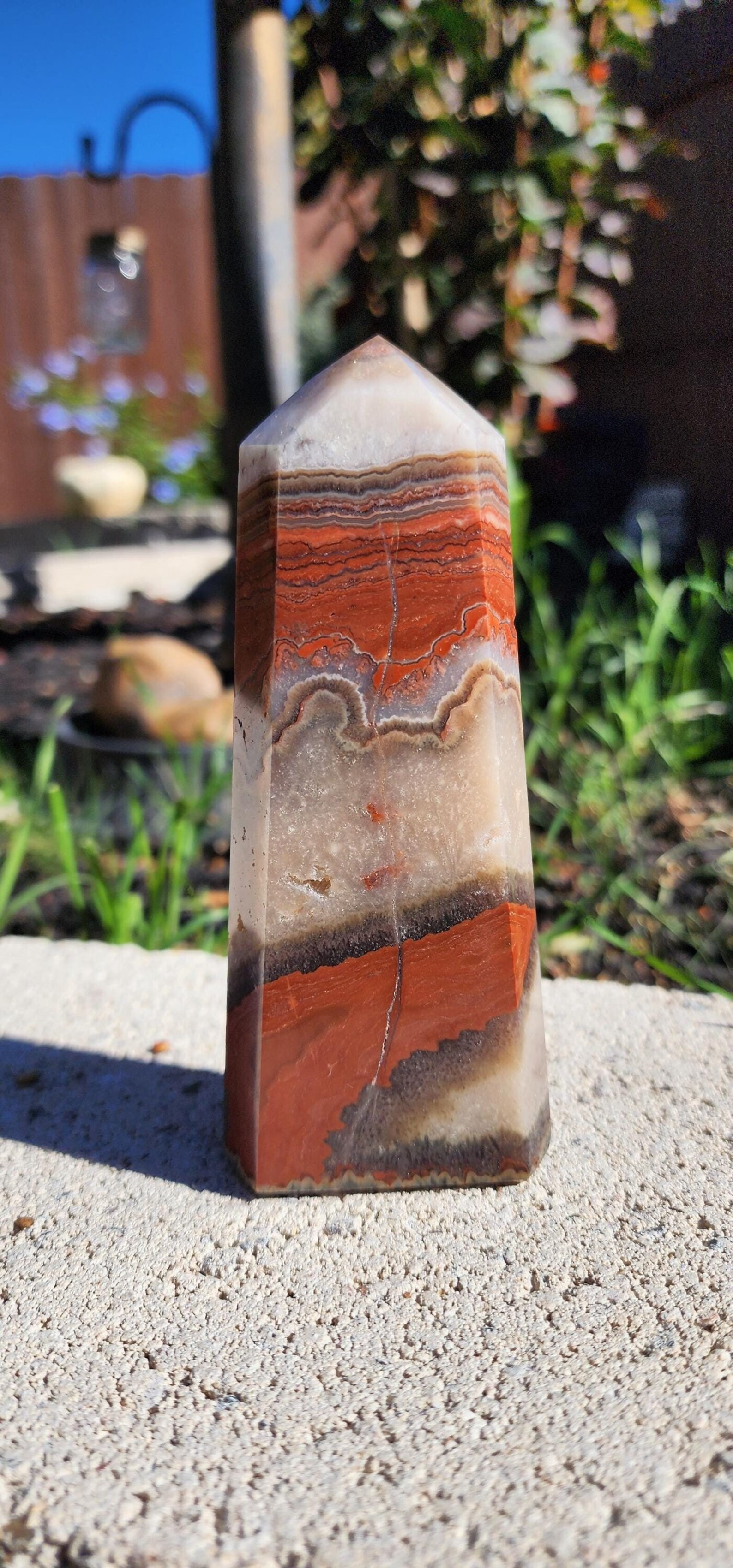 Amethyst Agate Jasper Point | Enchanted Quartz Crystal Tower #EQ2 - Etsy
