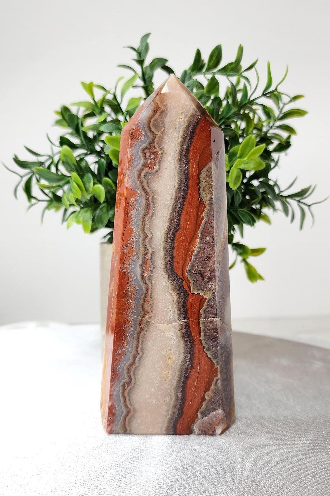 Banded Amethyst Agate Point Enchanted Quartz Crystal Tower #EQ1 - Etsy