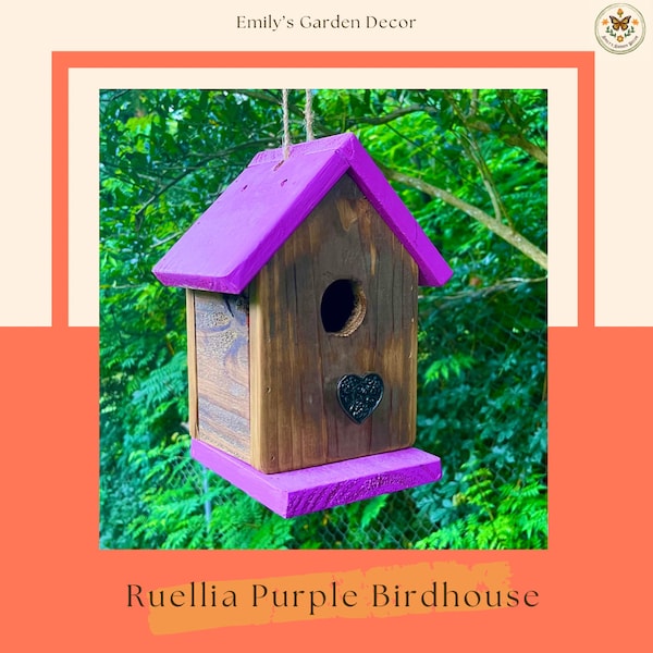 Purple Birdhouse - Etsy