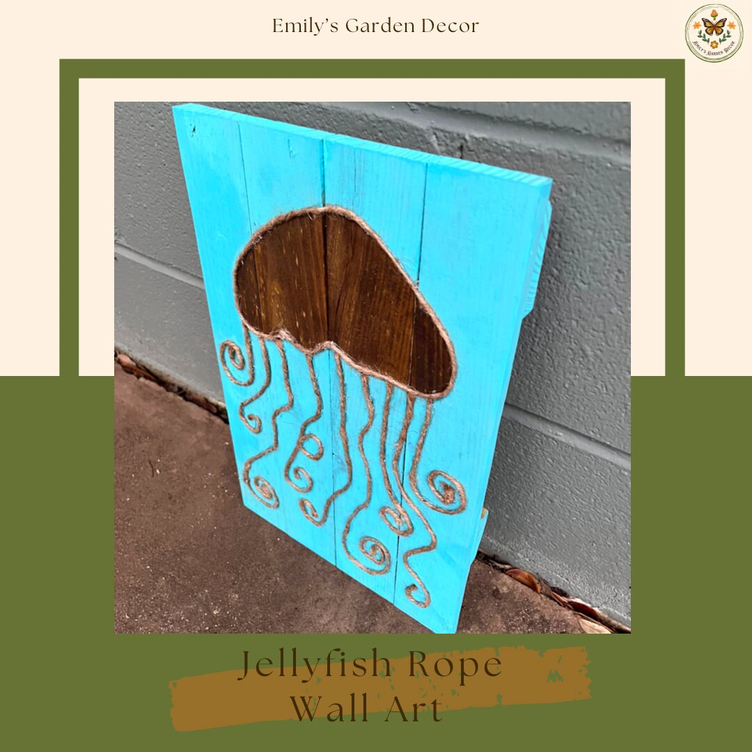 Painted Jellyfish Rope Wall Art - Etsy