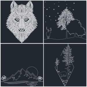 Nature Designs Wood Engraving Patterns for Laser Instant Download ...