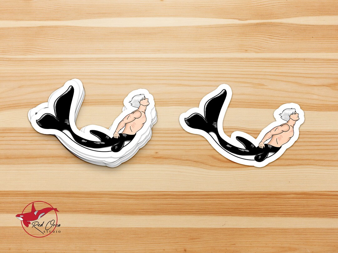 Orca Merman Sticker - Etsy