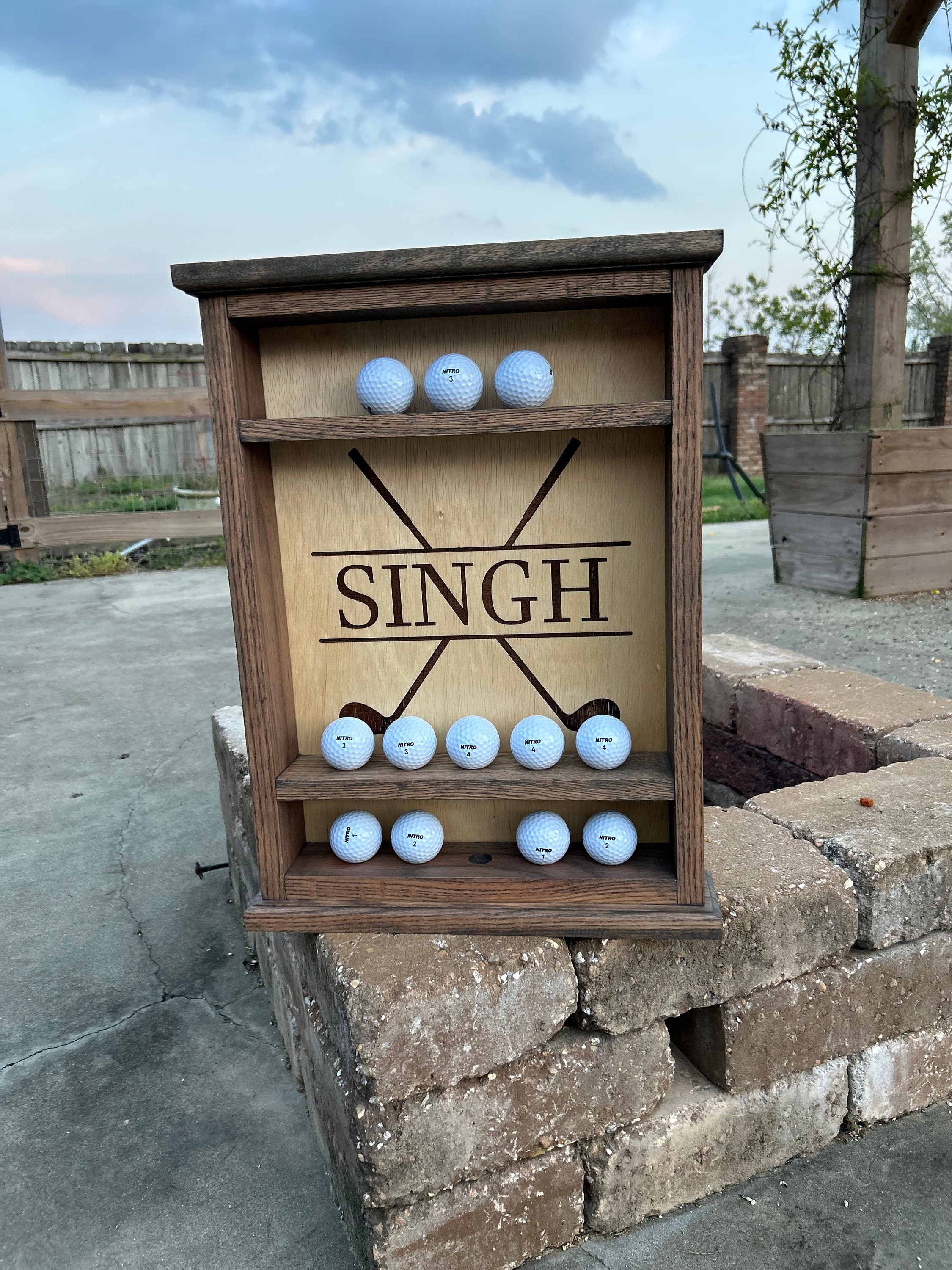 Golf Ball Display Custom Display Personalized Display Gift for Golfers ...