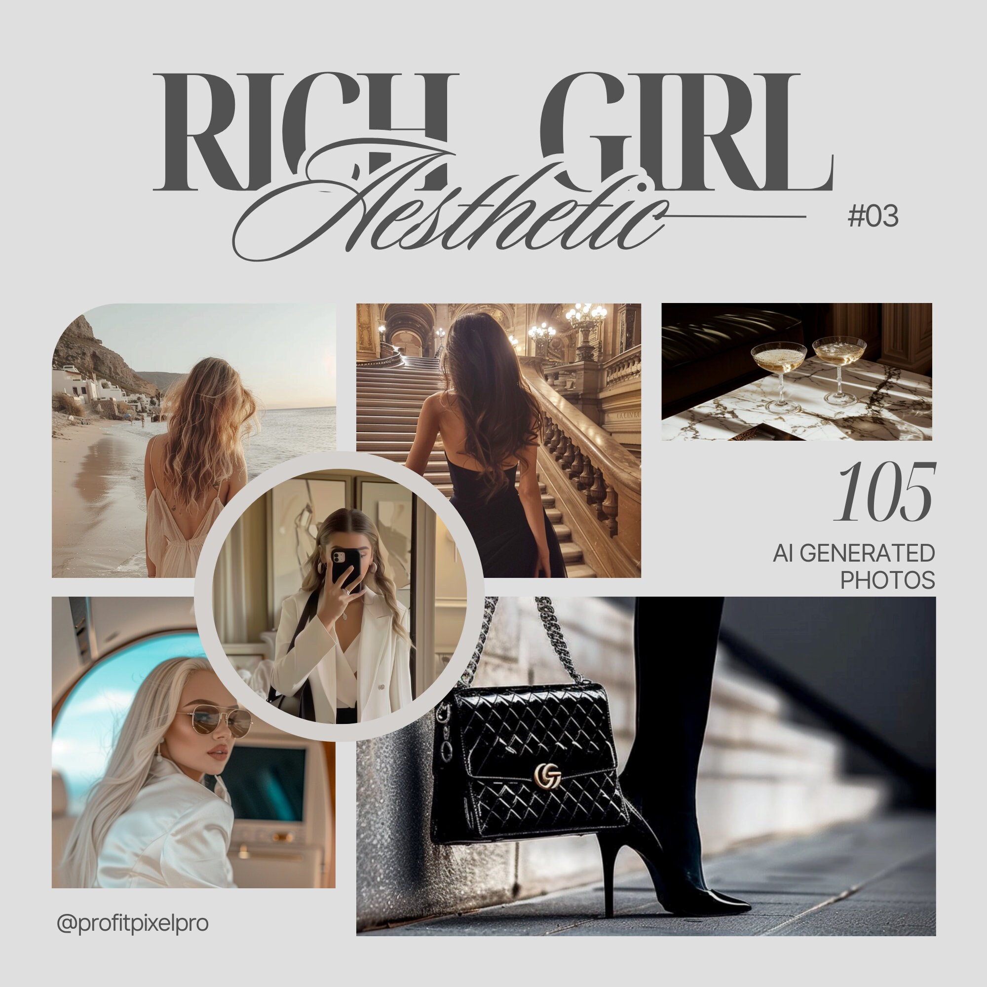 Faceless Rich Girl Aesthetic Instagram Stock Photo Bundle for IG Story ...