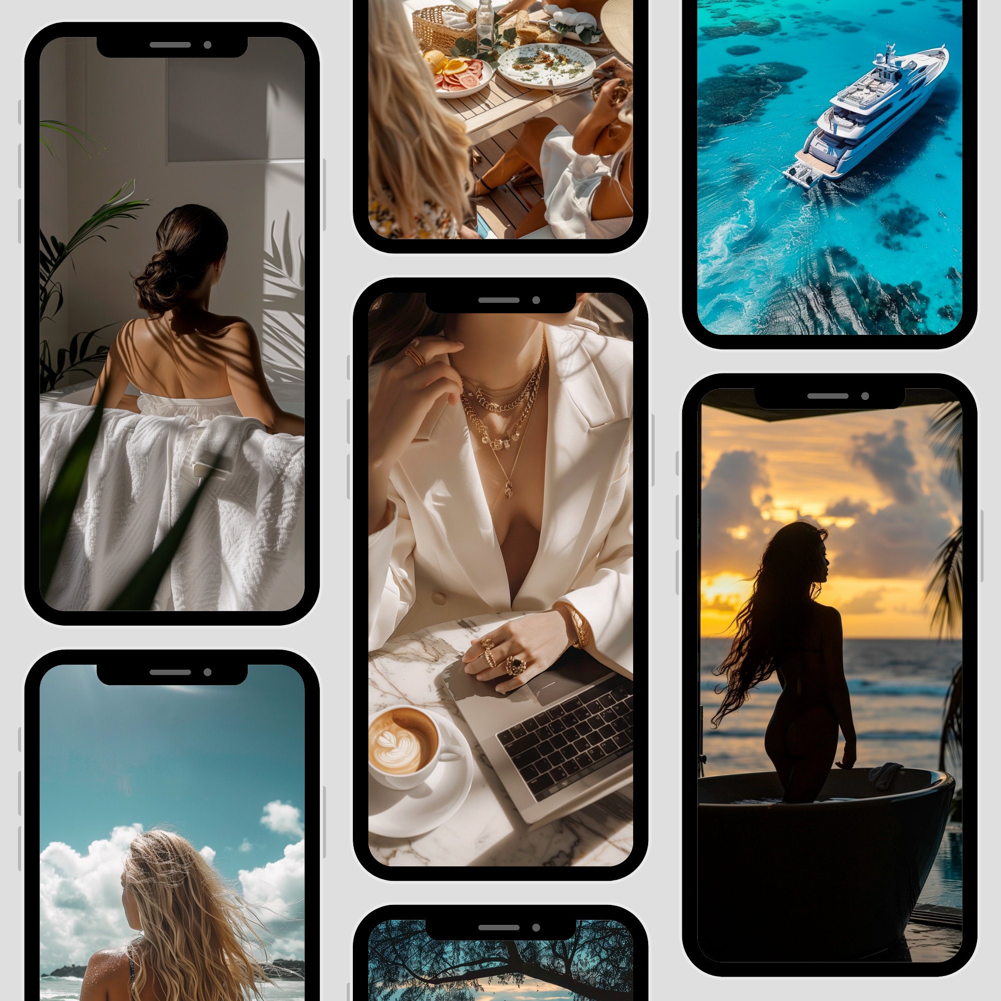 Faceless Rich Girl Aesthetic Instagram Stock Photo Bundle for IG Story ...