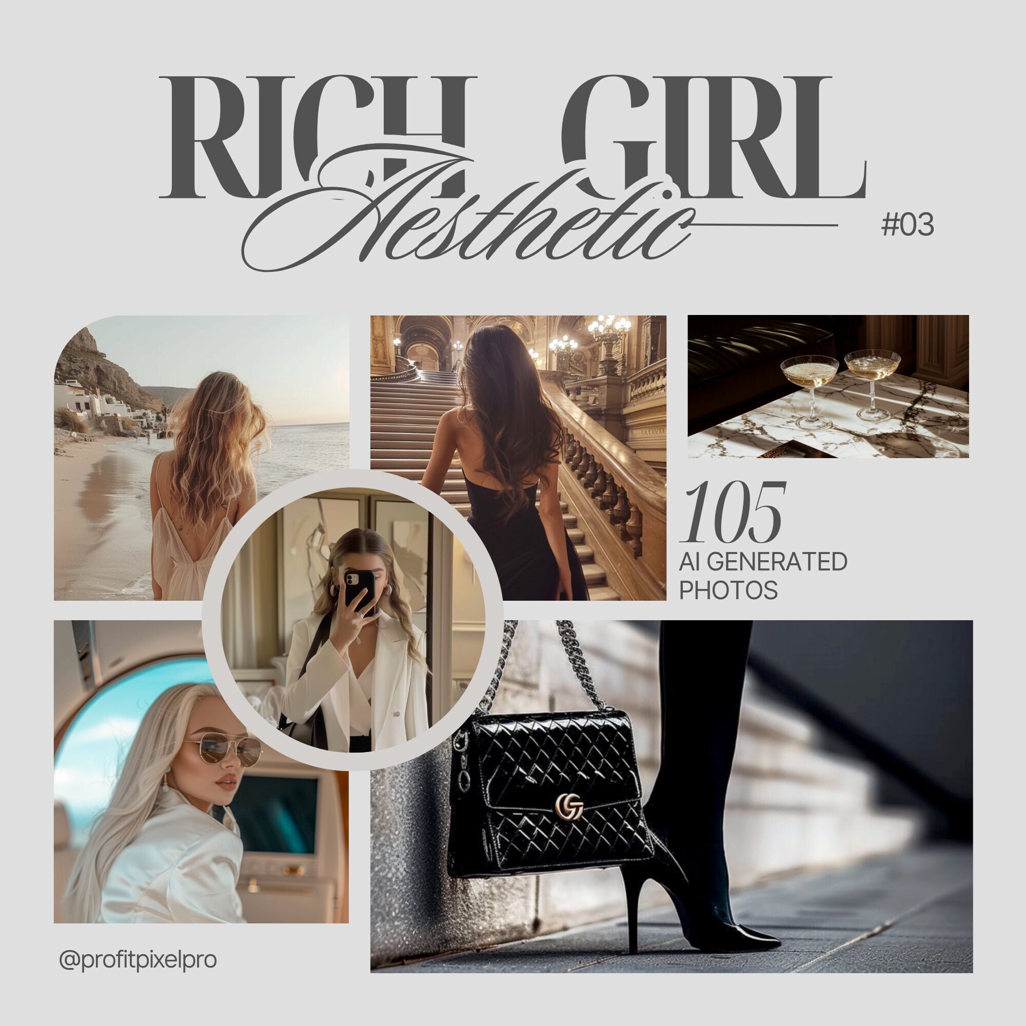 Faceless Rich Girl Aesthetic Instagram Stock Photo Bundle for IG Story ...