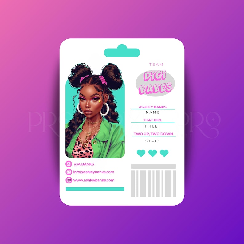 Viral ID Badge Template, Editable Digital Download, Customized Name Tag ...