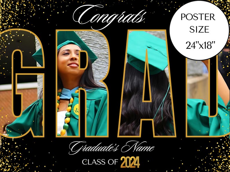 Grad Template PNG, Grad Templates Canva for Social Media, Grad Poster ...