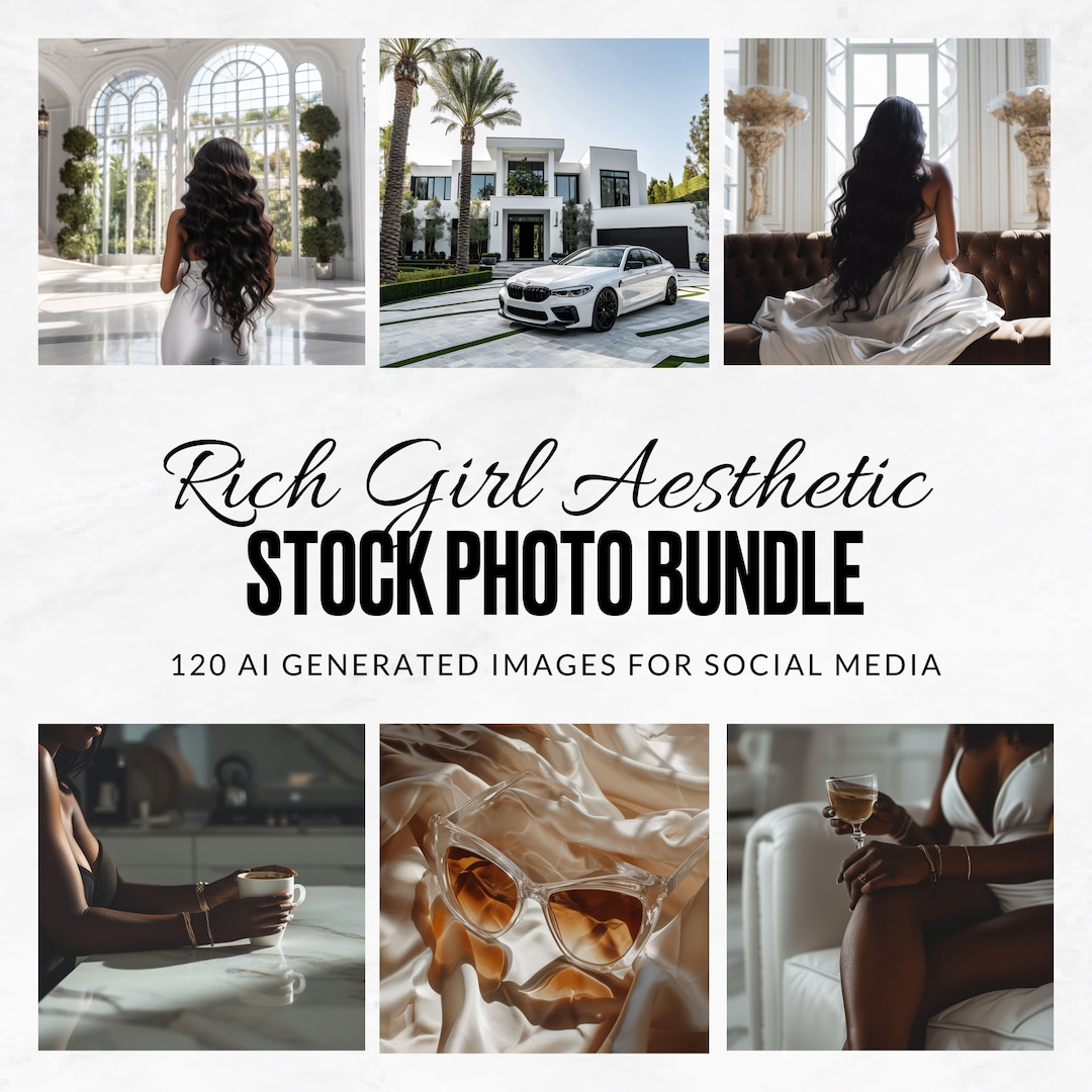 Faceless Instagram Stock Photo Bundle, 120 Aesthetic Photos for Social ...