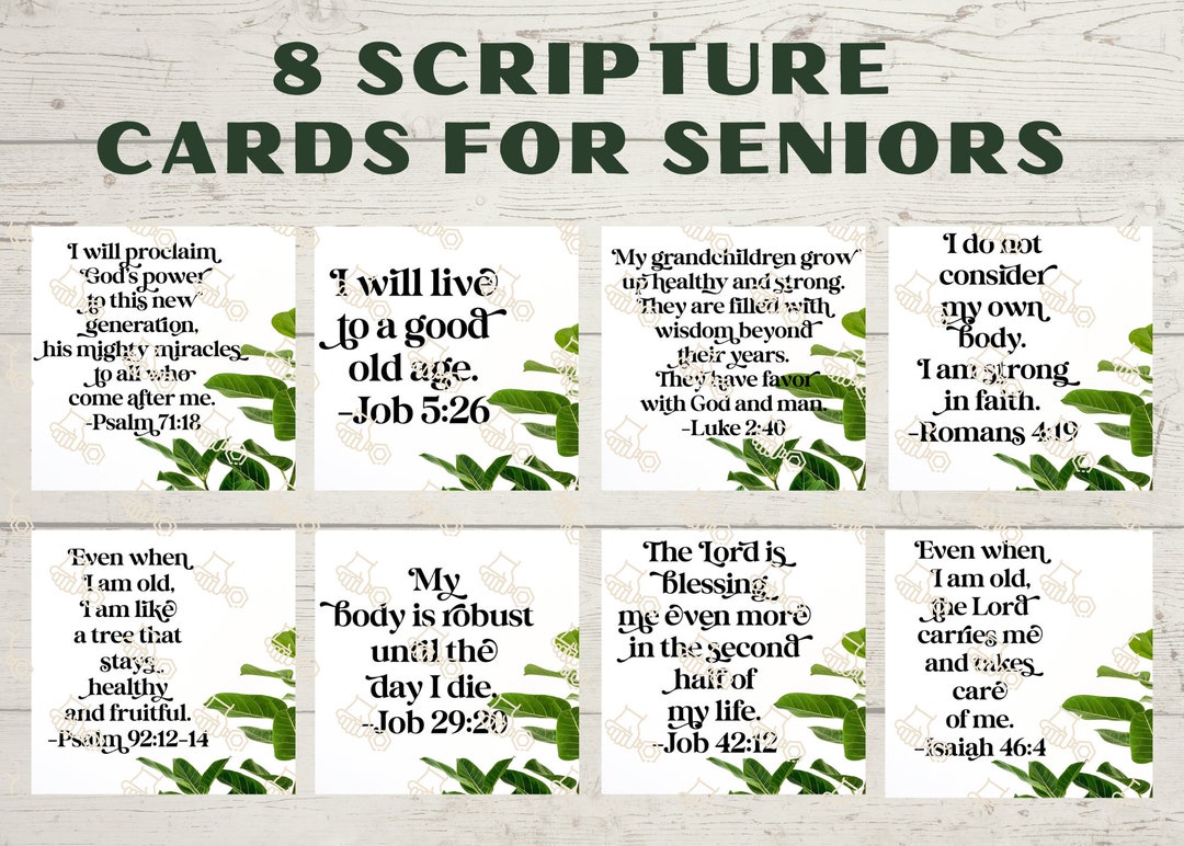Scripture Affirmation Cards for Seniors - Etsy