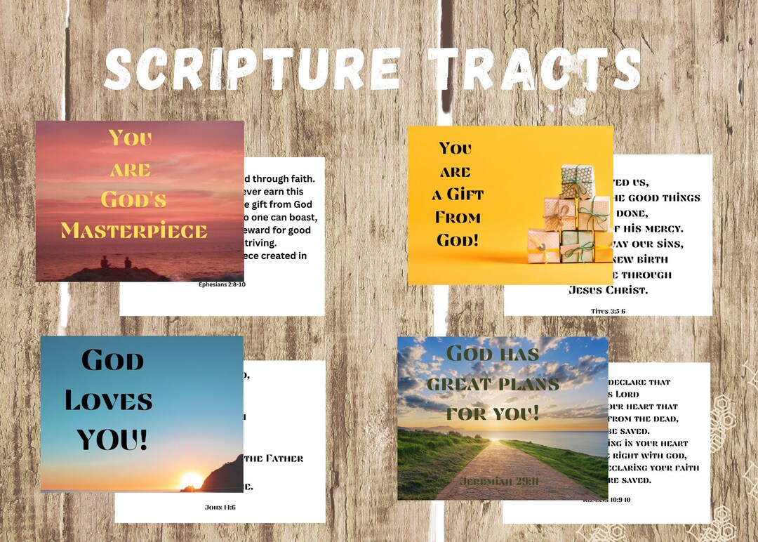 Scripture Gospel Tracts Cards - Etsy