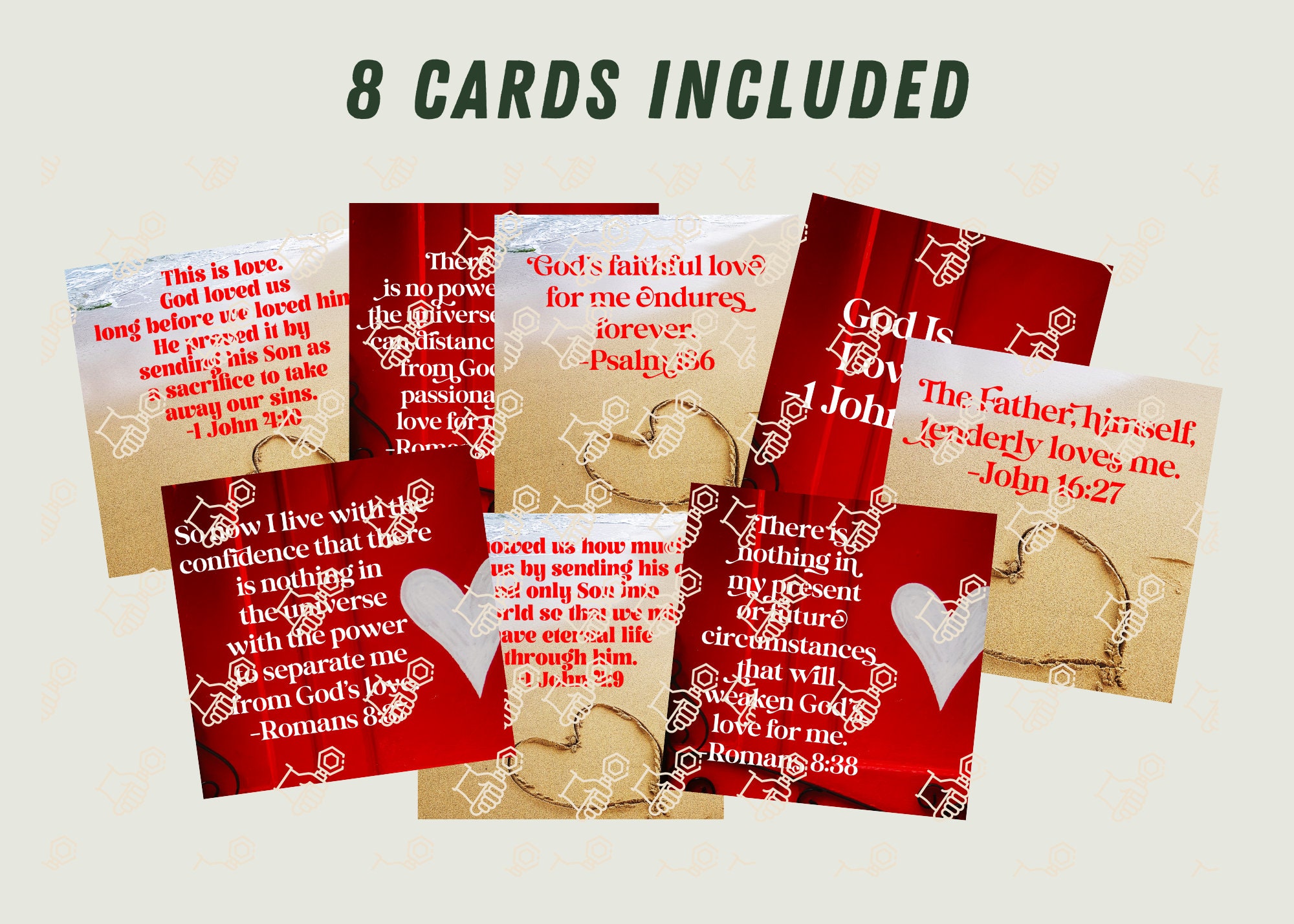 God's Love Scripture Cards - Etsy
