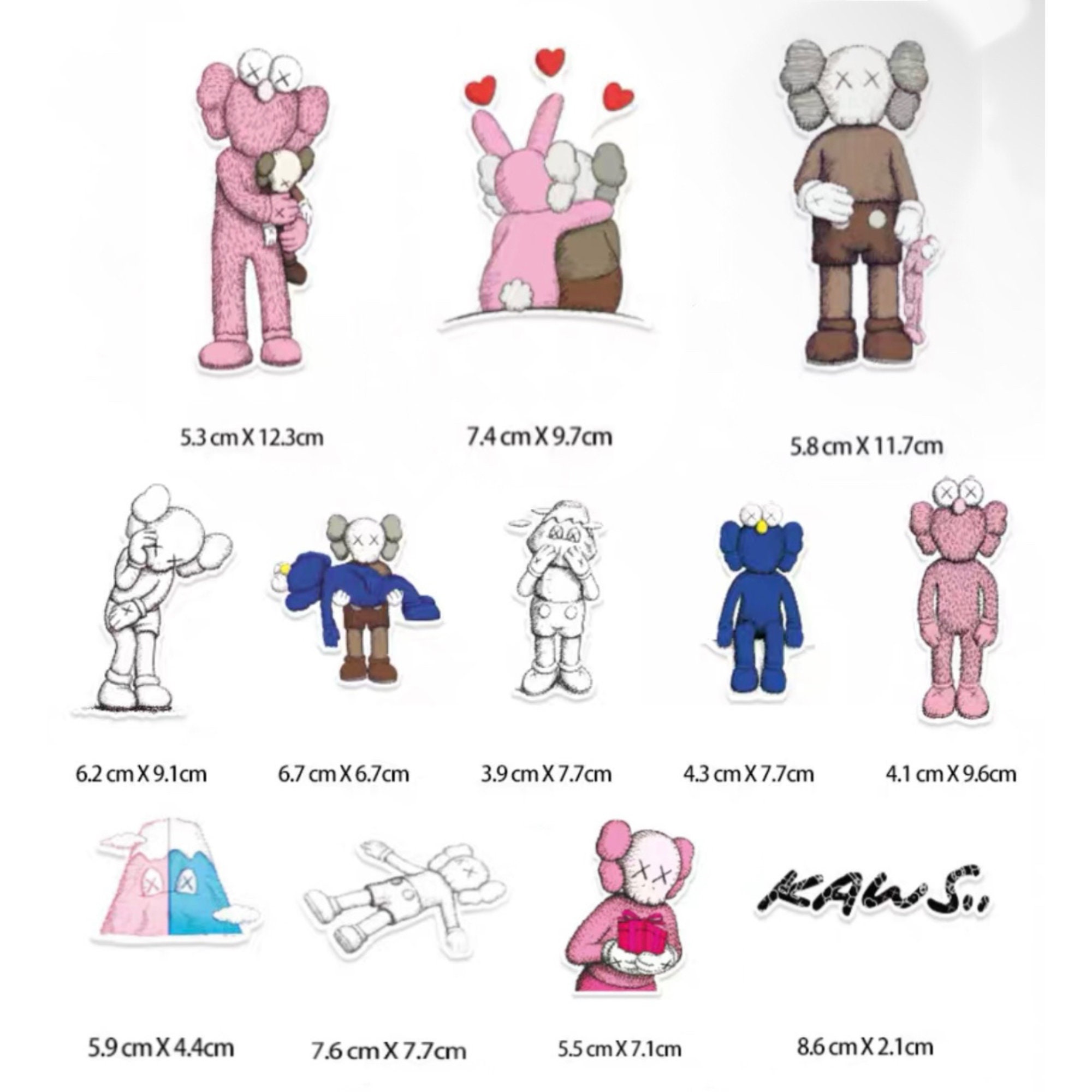 42 PCS Waterproof Sticker Pack, Laptop Sticker, KAWS Sticker, Water ...