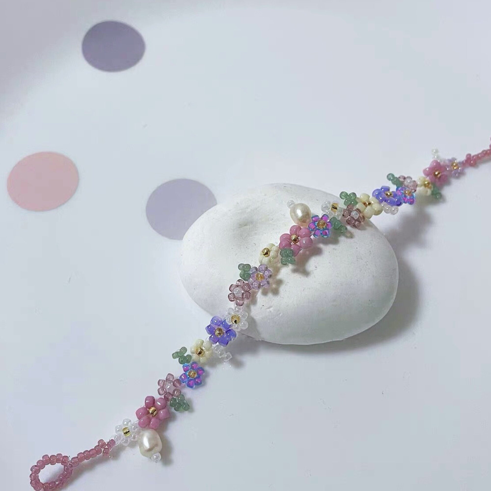 Real Pearl Bracelet, Daisy Bracelet, Daisy Ring, Flower Bracelet, Daisy ...