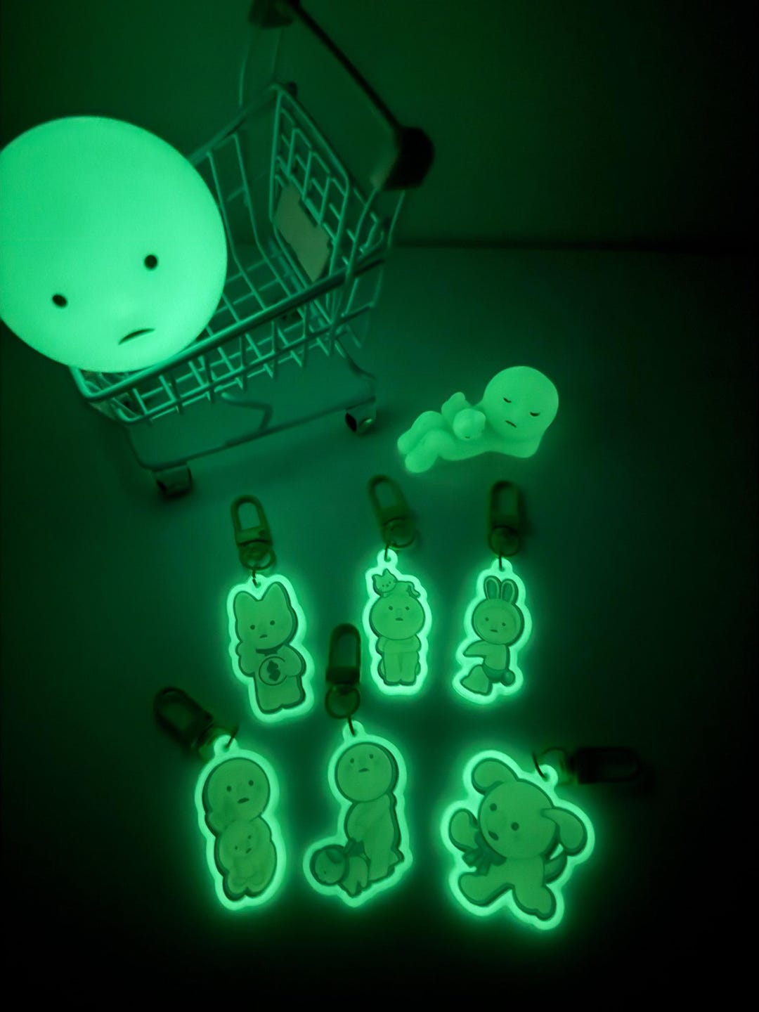 Smiski Glow Keychain - Etsy