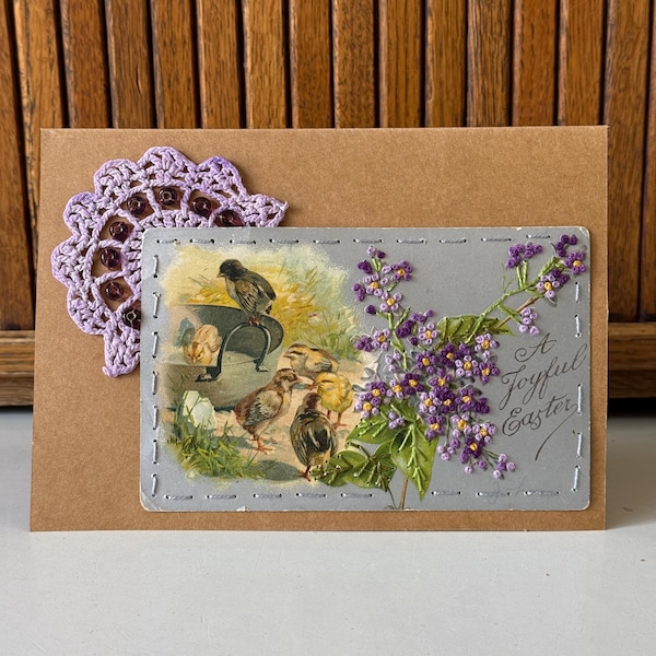 Embroidered Postcard - Etsy