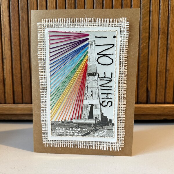 Embroidered Card - Etsy