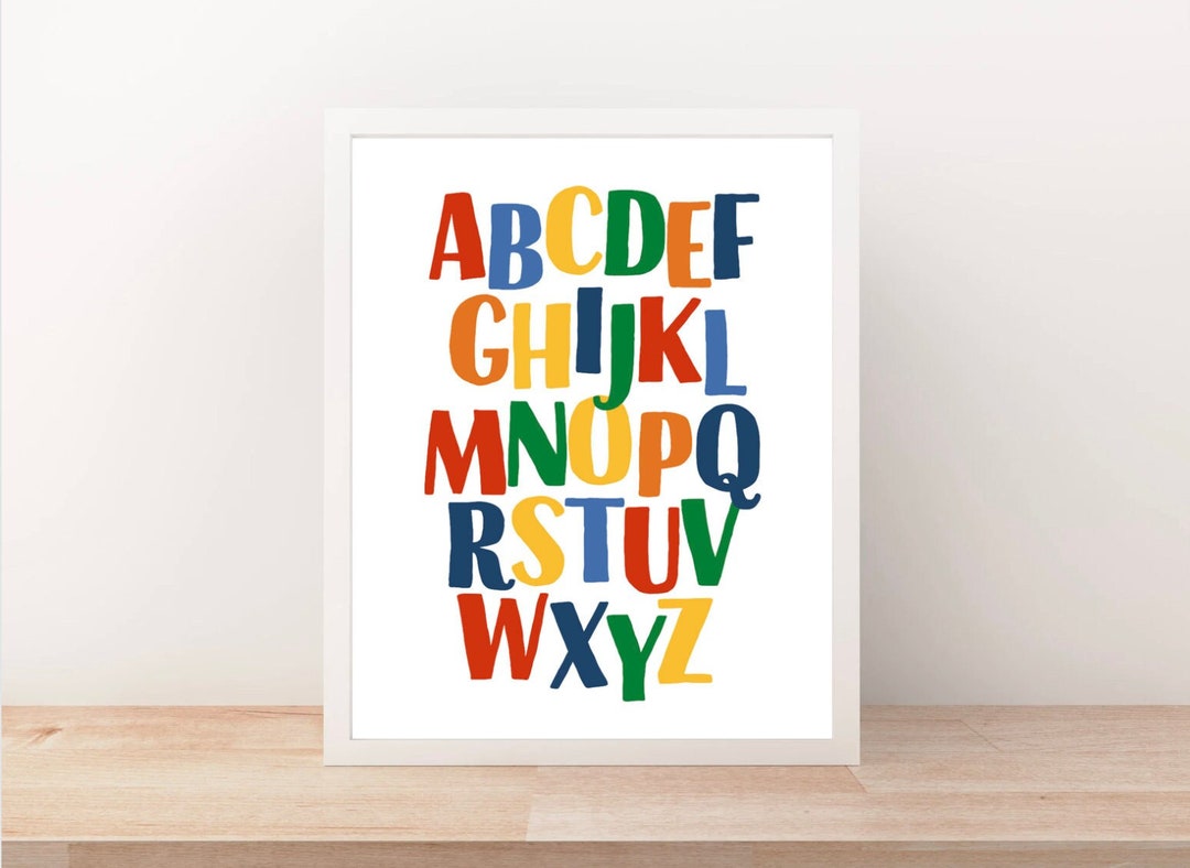 ABC Print: Primary Colors Alphabet Wall Art (digital Download) - Etsy