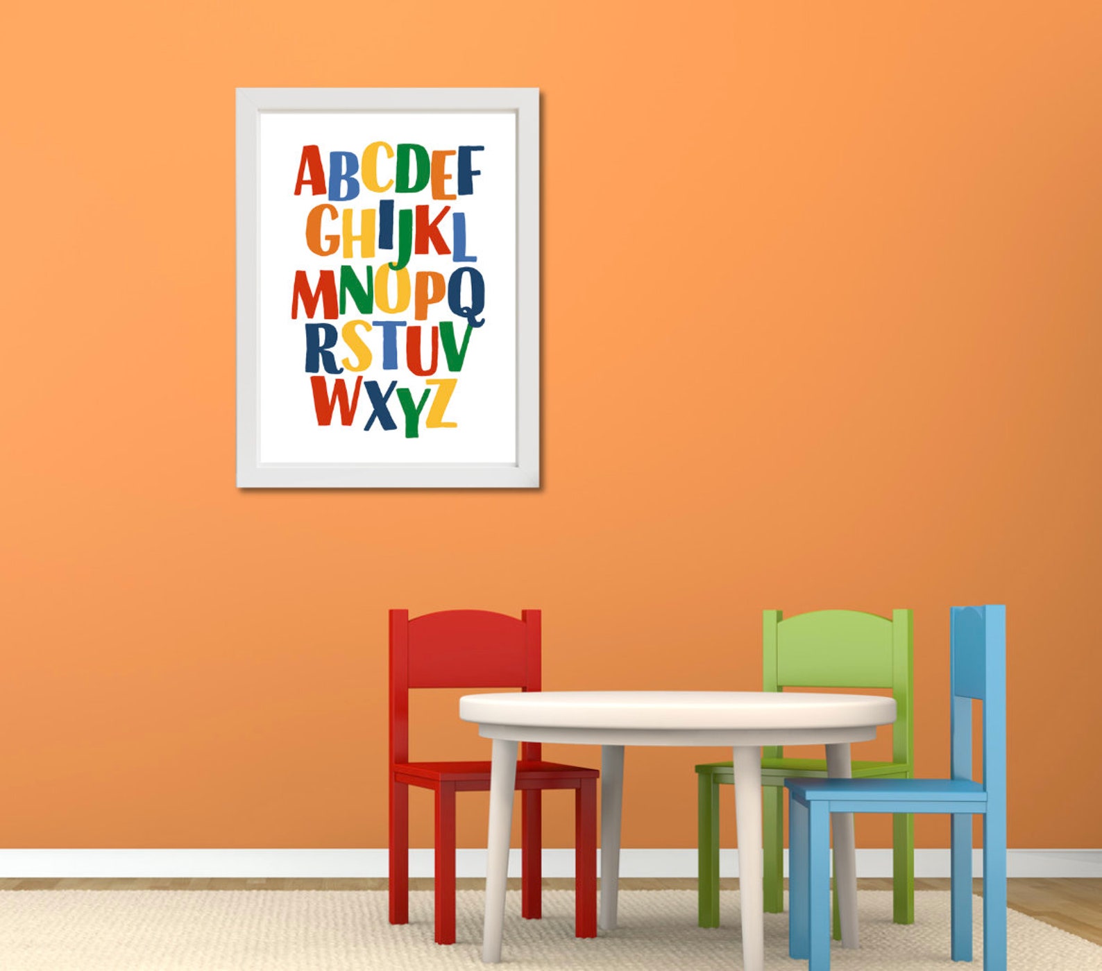 ABC Print: Primary Colors Alphabet Wall Art (digital Download) - Etsy