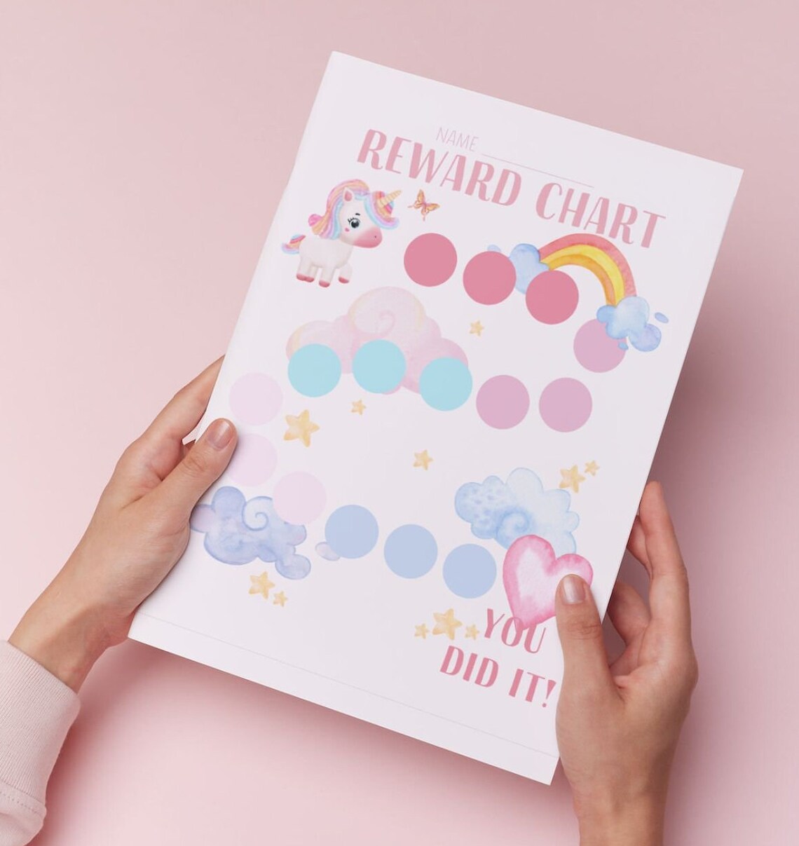 Reward Chart Kids Sticker Chart Unicorn Sticker Chart Girls Behavior ...