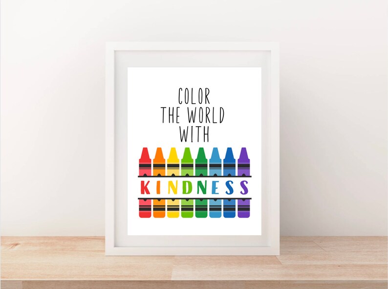 Kindness Crayon Print: Playroom Classroom Decor (digital Download) - Etsy