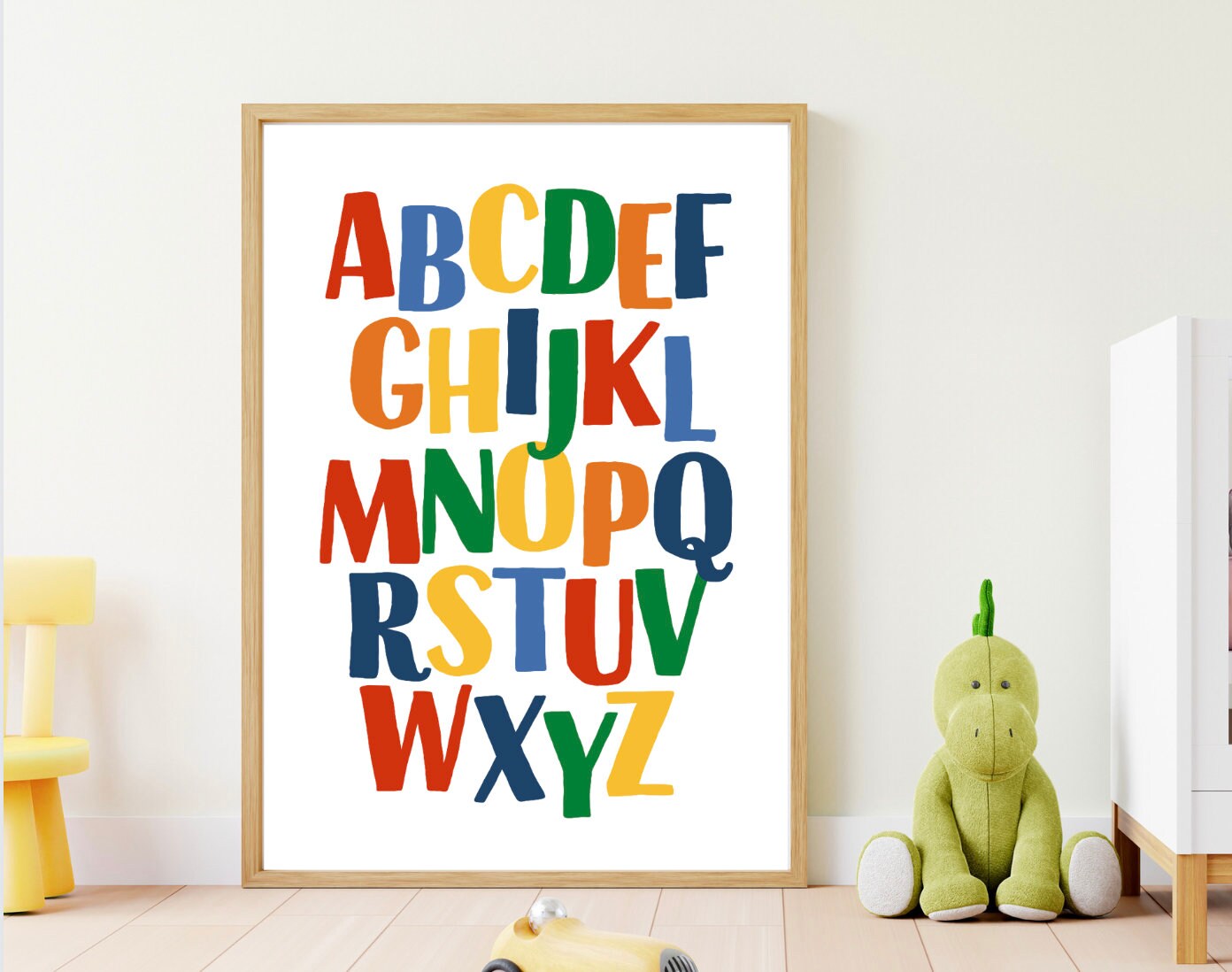 ABC Print: Primary Colors Alphabet Wall Art (digital Download) - Etsy