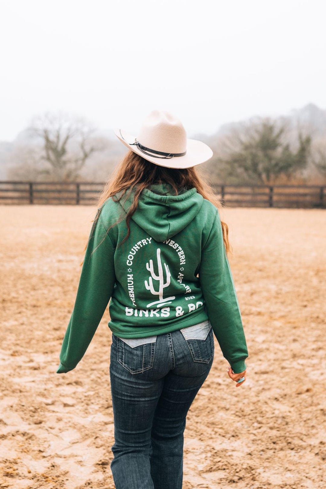 BINKS AND BO Cactus Print Western Hoodie - Etsy