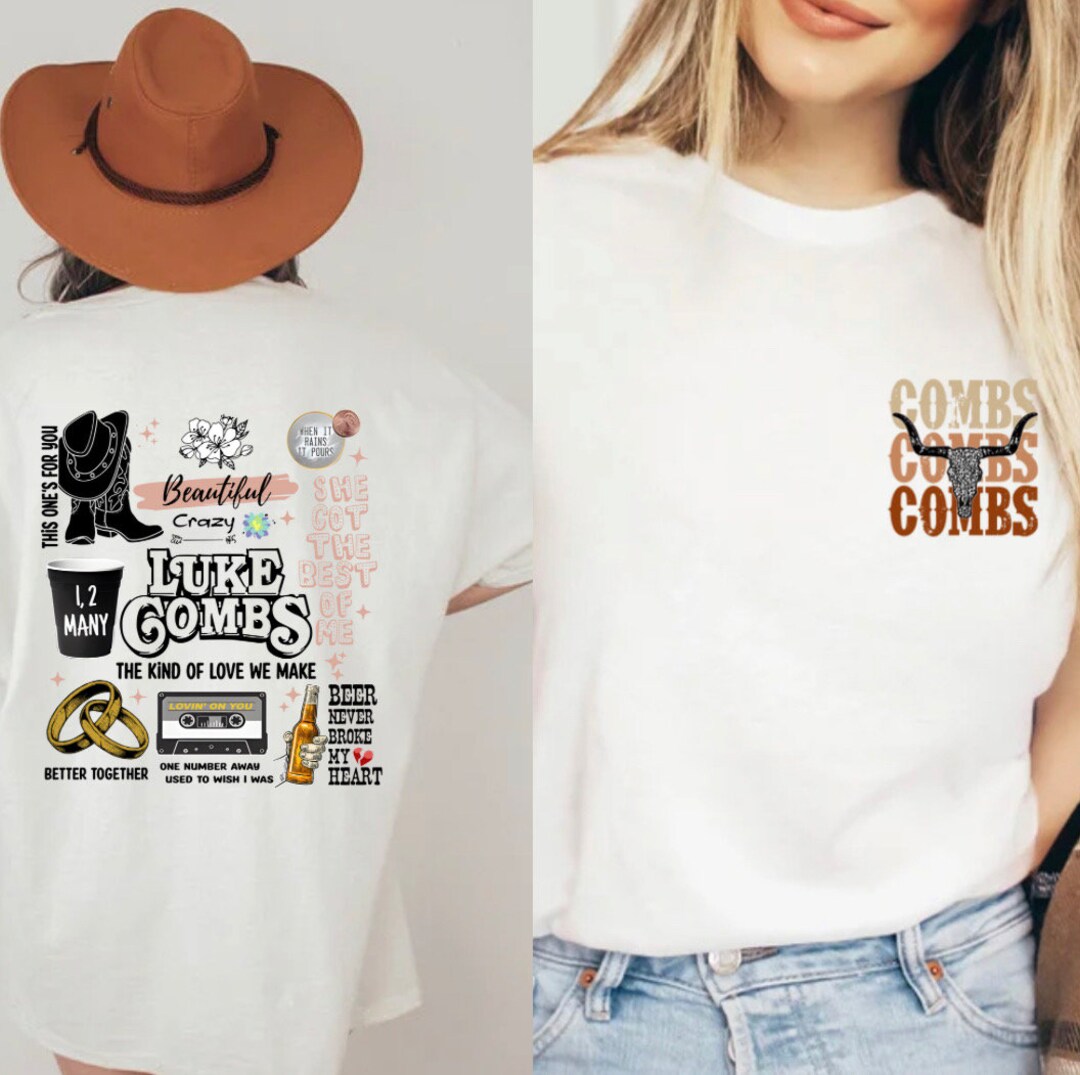 COMBS TSHIRT Printed on Front & Back Country Music Tshirt - Etsy