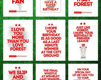 Nottingham Forest Birthday Card - Etsy UK