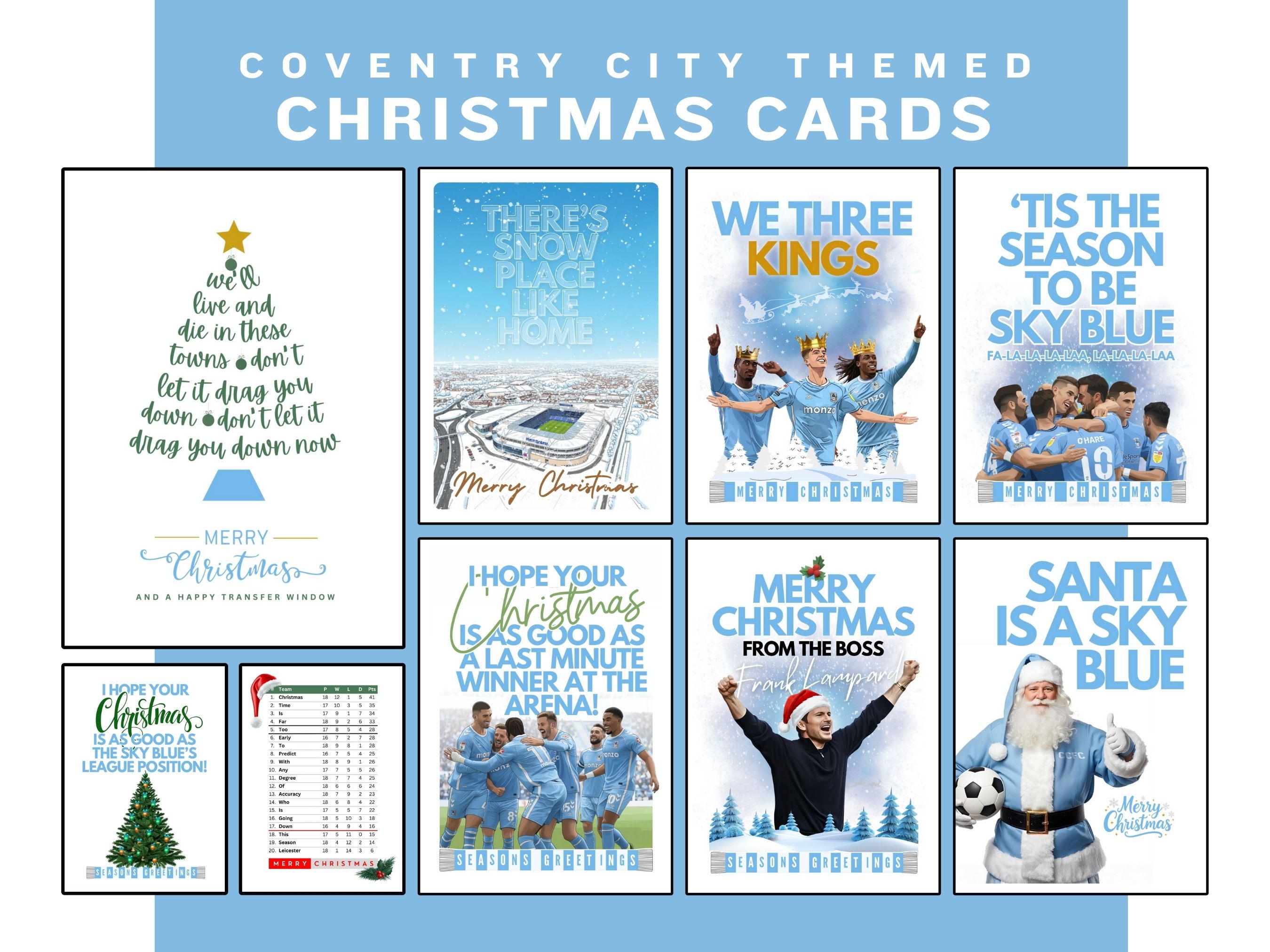 Coventry City FC | CHRISTMAS Cards | A6 | Choose From 9 Unique ...