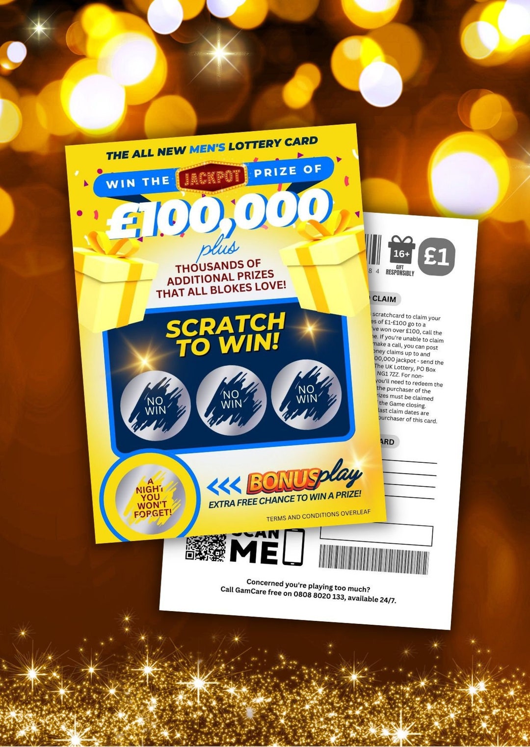 Fun Realistic Novelty Scratch Card for Him/husband/boyfriend ...