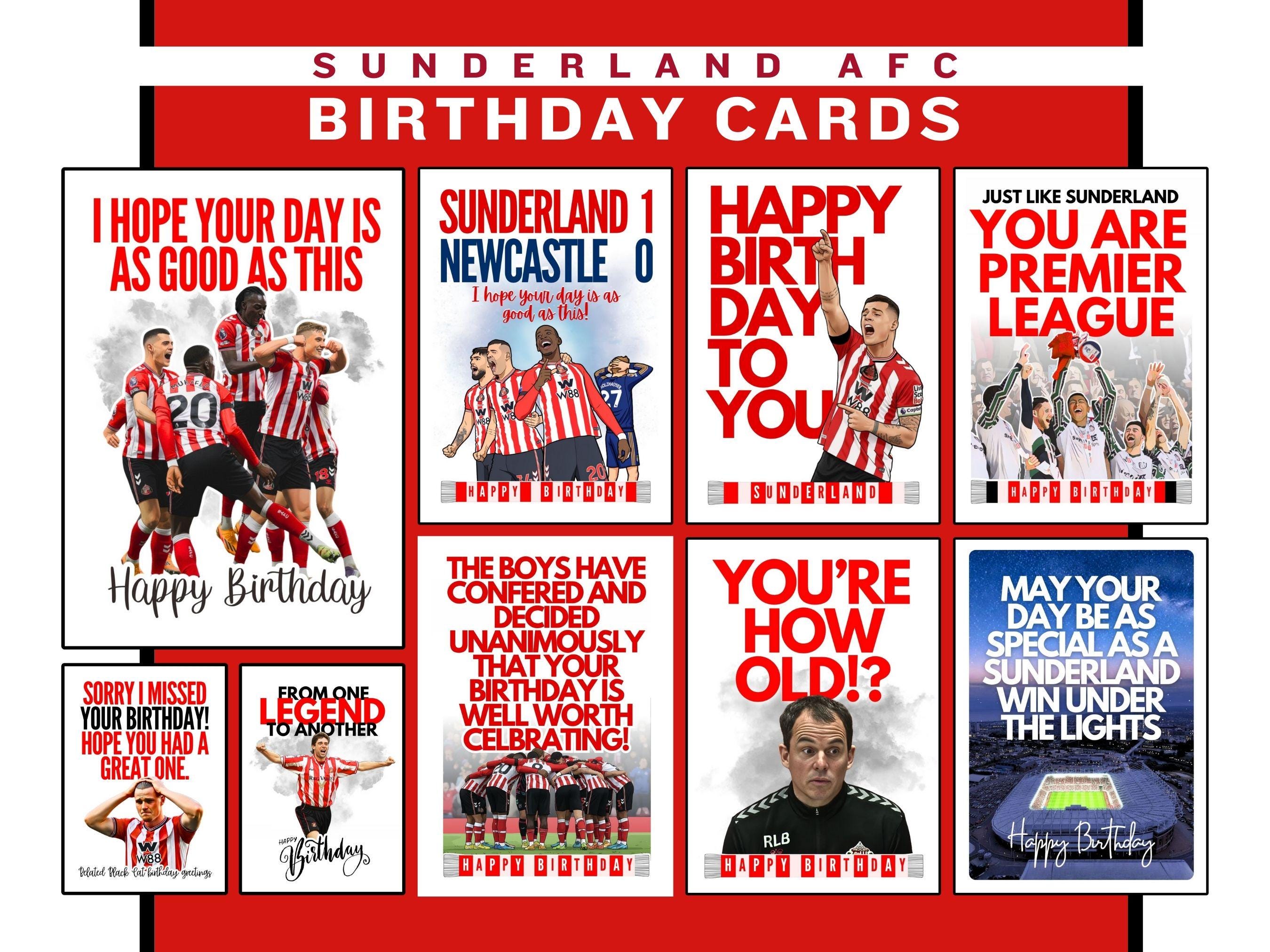 Sunderland Birthday Cards | A6 | Choose From 9 Unique & Exclusive ...
