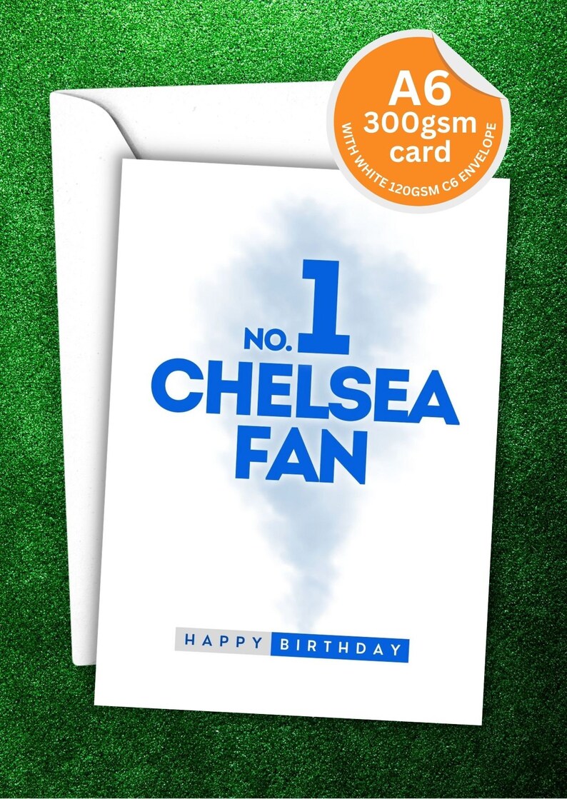 Chelsea Football Club Birthday Card choose From 7 Designs, Football ...
